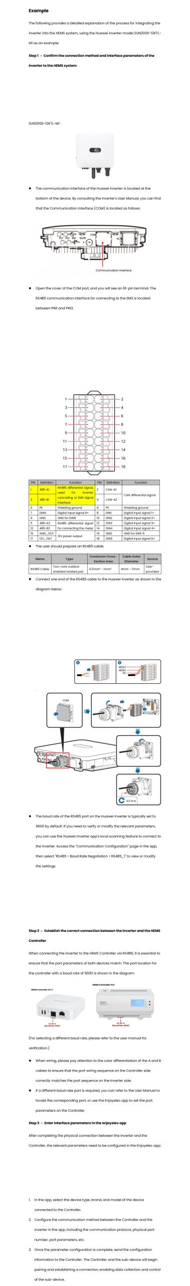 HUAWEI 3-phase Inverter Setup-ModbusRTU - enjoyelec