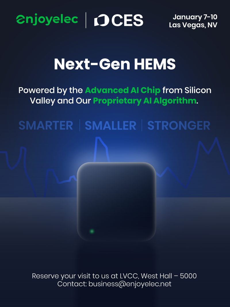 ⚡ Strengthening Smart Energy Solutions: enjoyelec Reveals Next-Gen HEMS at CES 2025!