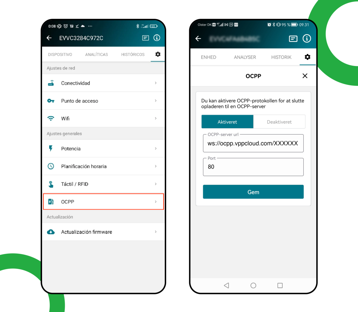 Orbis Charger Configuration via OCPP - enjoyelec